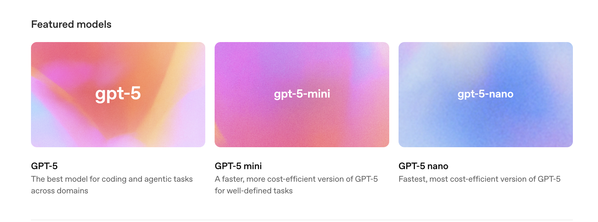 OpenAI Introduces GPT-5: Standard, Mini, and Nano Models